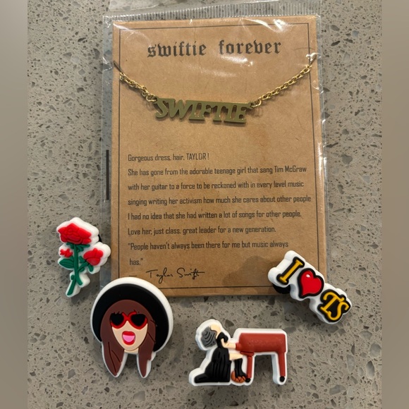 Accessories | Swiftie Necklace 4 Ts Croc Charms | Poshmark